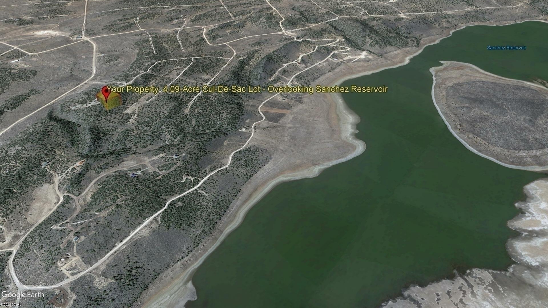 4.09-Acre Cul-De-Sac Lot - Overlooking Sanchez Reservoir. COLORADO