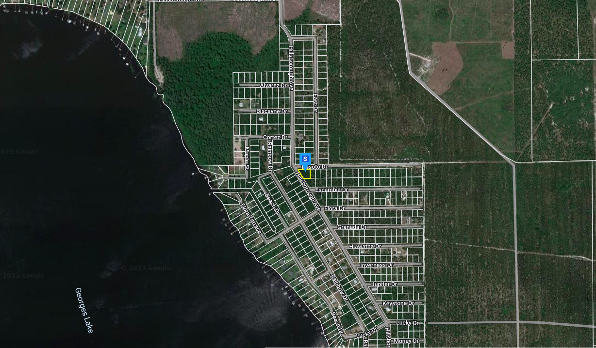 0.38 acre CORNER LOT / 101 Desoto drive Florahome, Florida